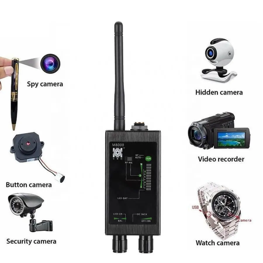 Professional Hidden Camera Bug Detector with RF Signal Detection