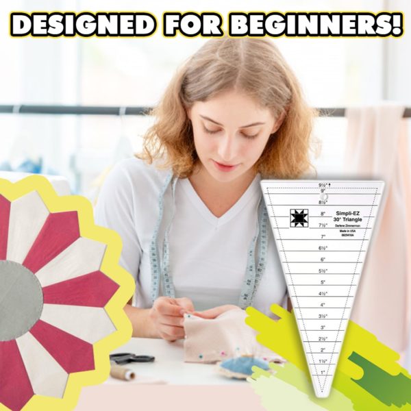 QuikMeasure 22.5° Triangular Quilting Ruler