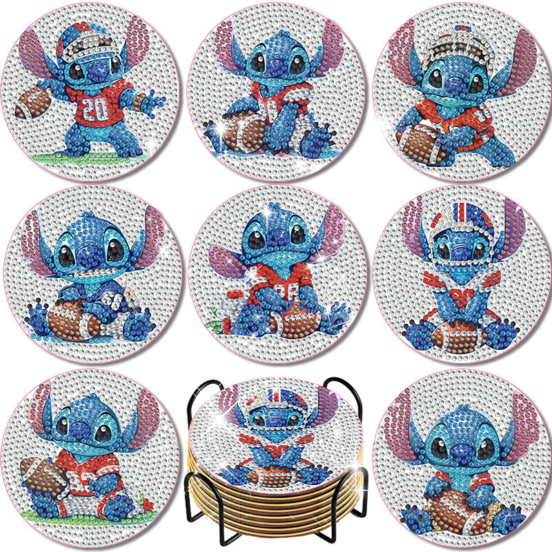 8 pcs set DIY Diamond Painting Coaster | Cartoon