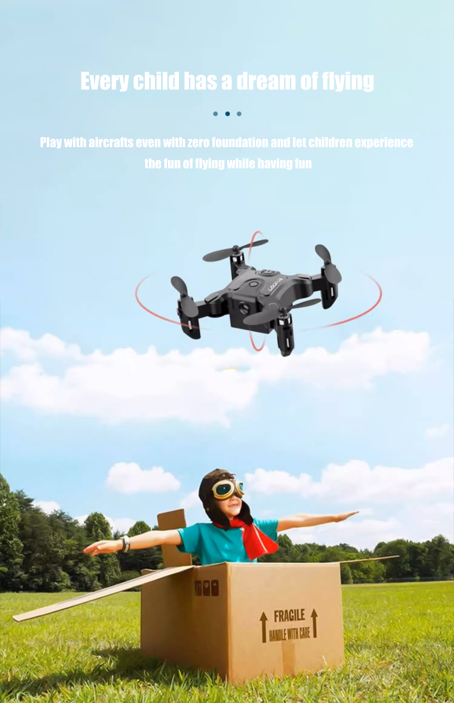 Mini drone, small remote-controlled airplane, advanced toy for boys ...