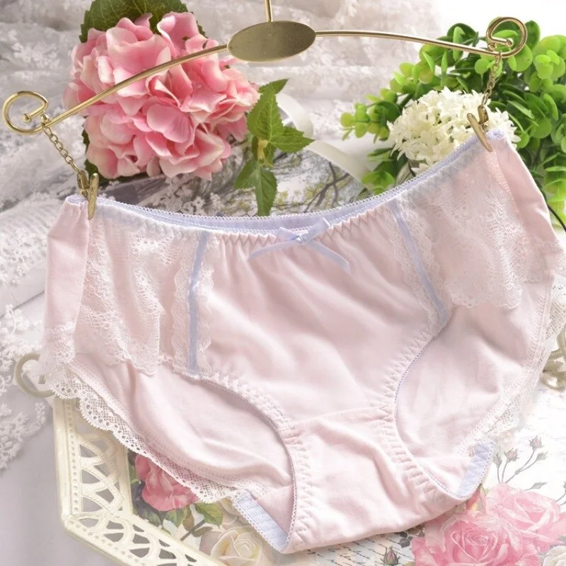 Uaang Style Sexy Hollow Lace Girls Panties Cotton Cute Lovely Sweety ...