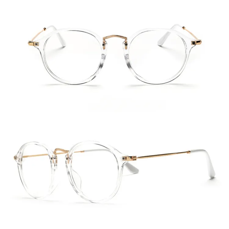 New Round Trendy Unisex Anti-radiation Spectacle Frames Women Vintage ...