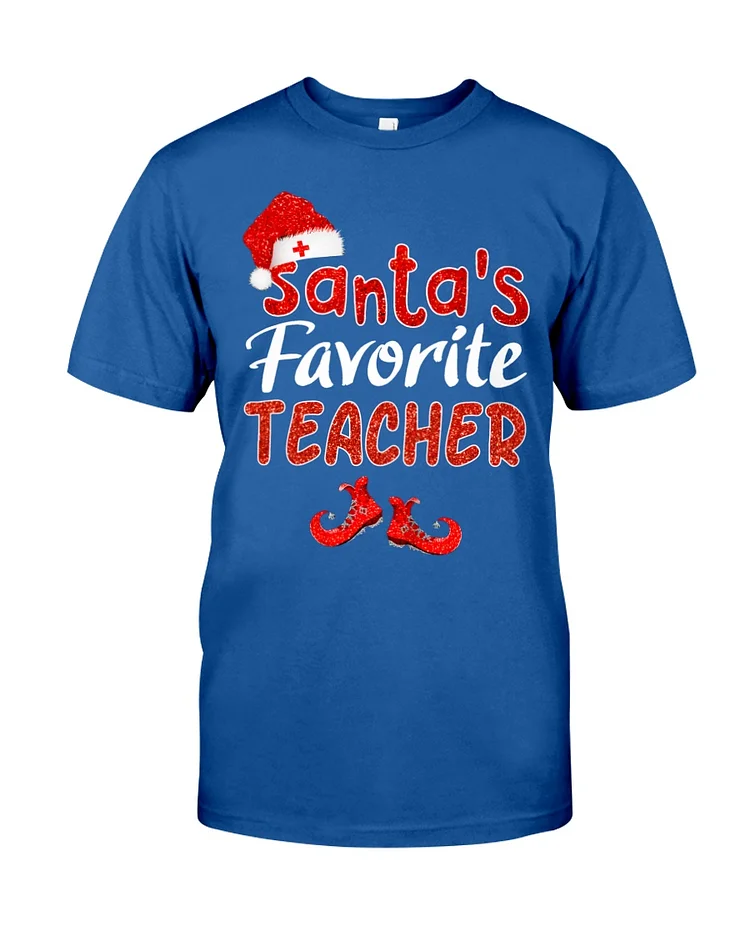 Santas Favorite Teacher Christmas Classic T Shirt