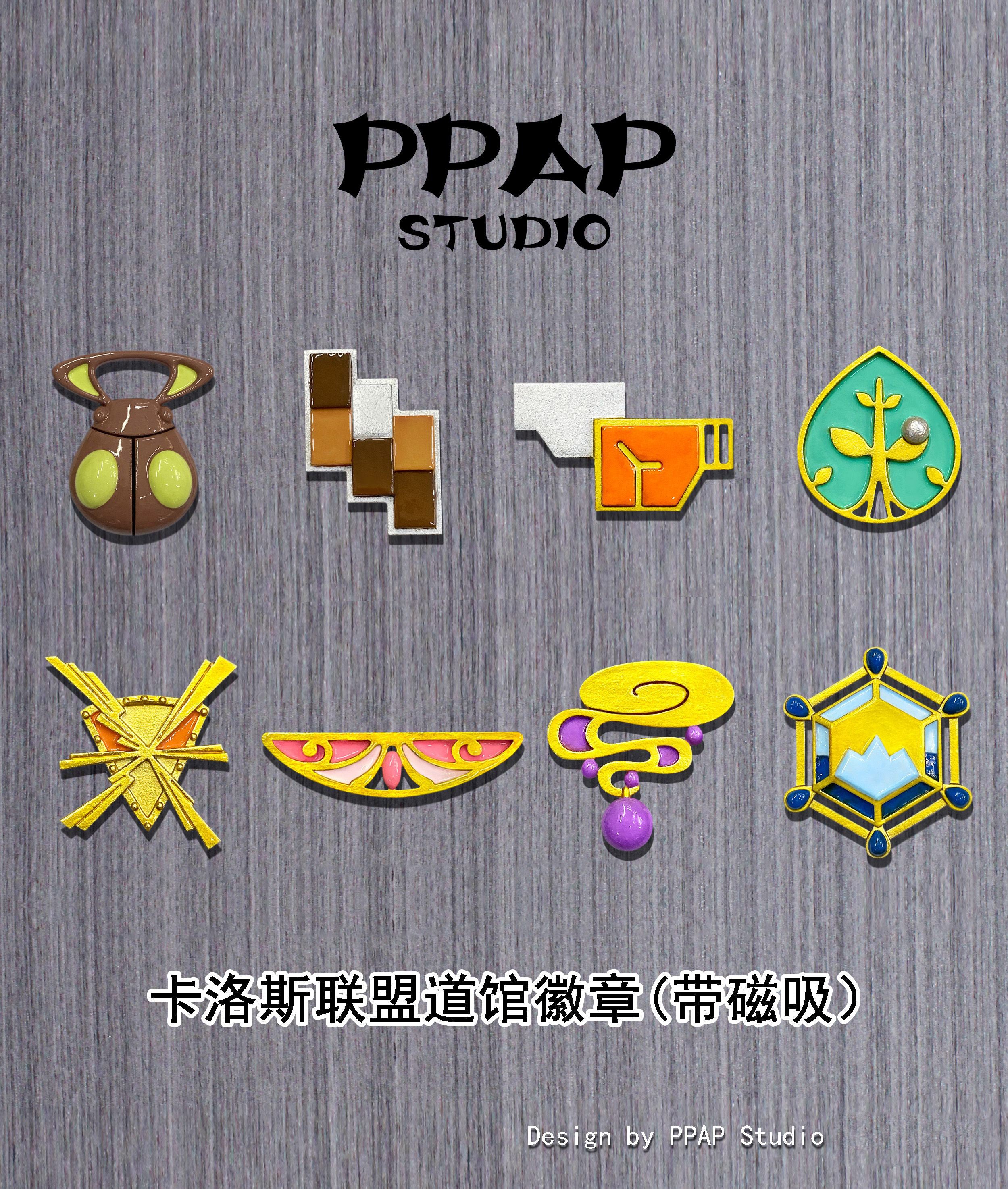 3D Pokémon Gym Badges of Kalos Region - Pokemon Statue - PPAP Studios ...