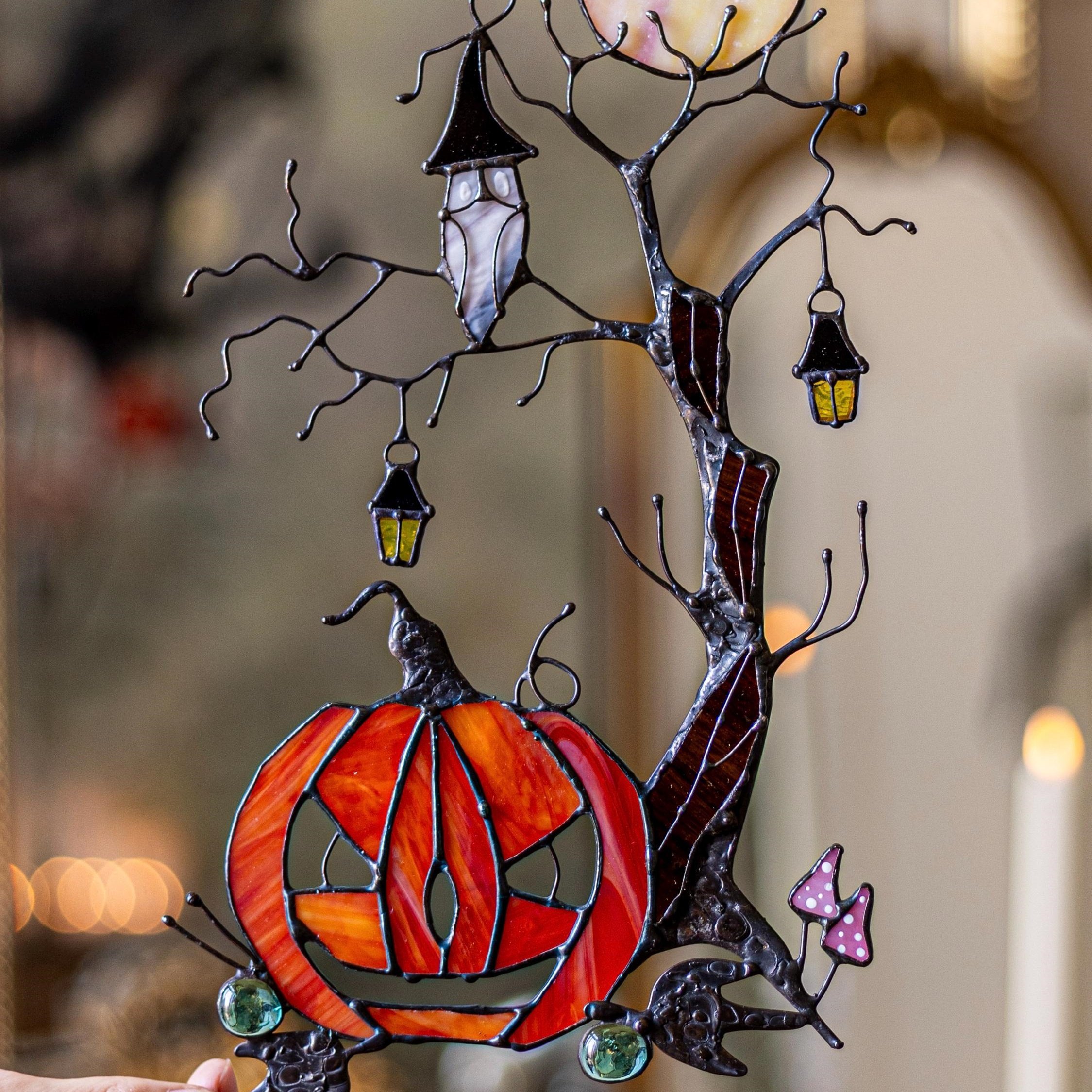 Pumpkin Mysterious Tree Stained Widgets Horror Home