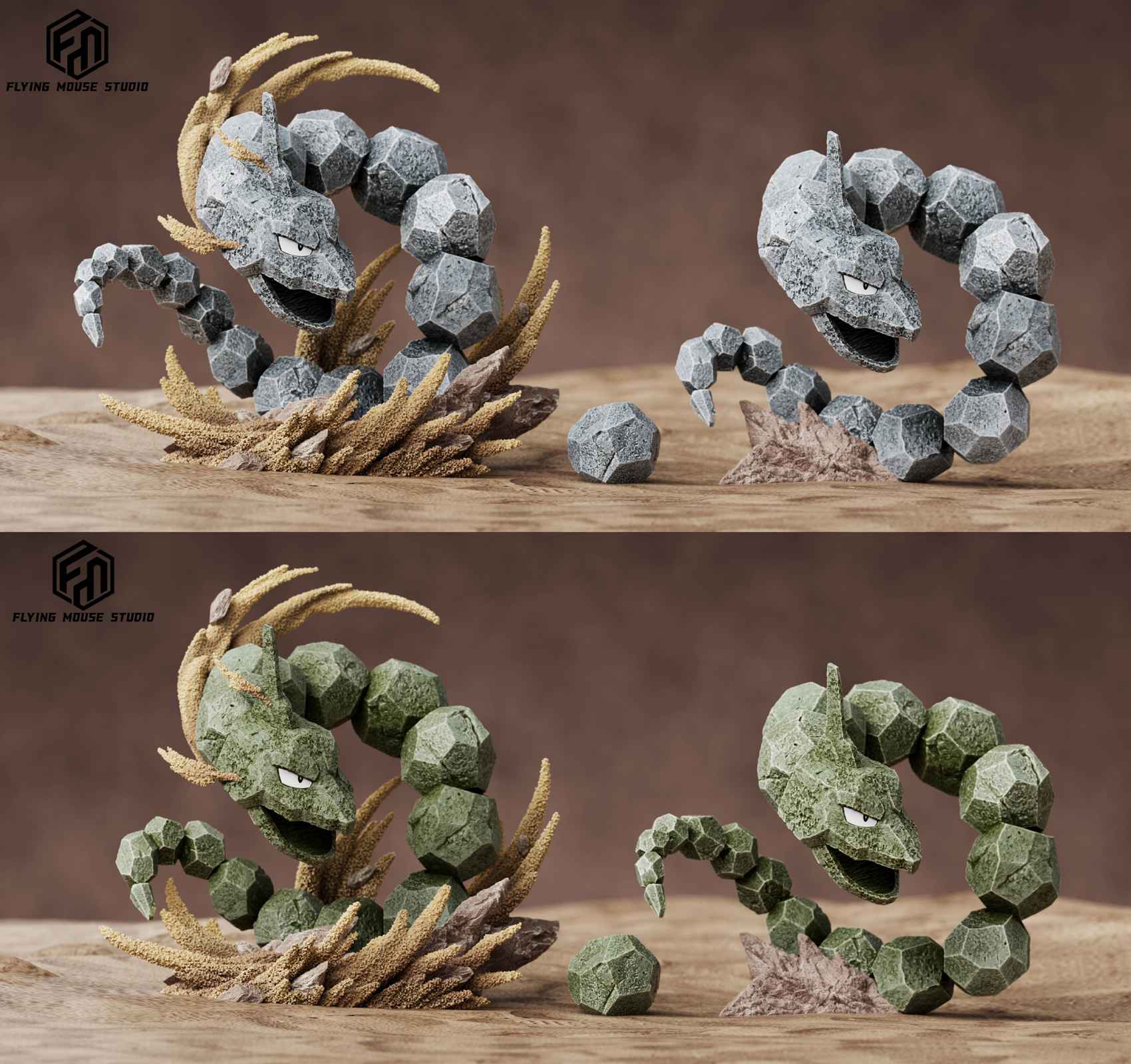 1/20 Scale World Zukan Onix - Pokemon Resin Statue - Flying Mouse Studio