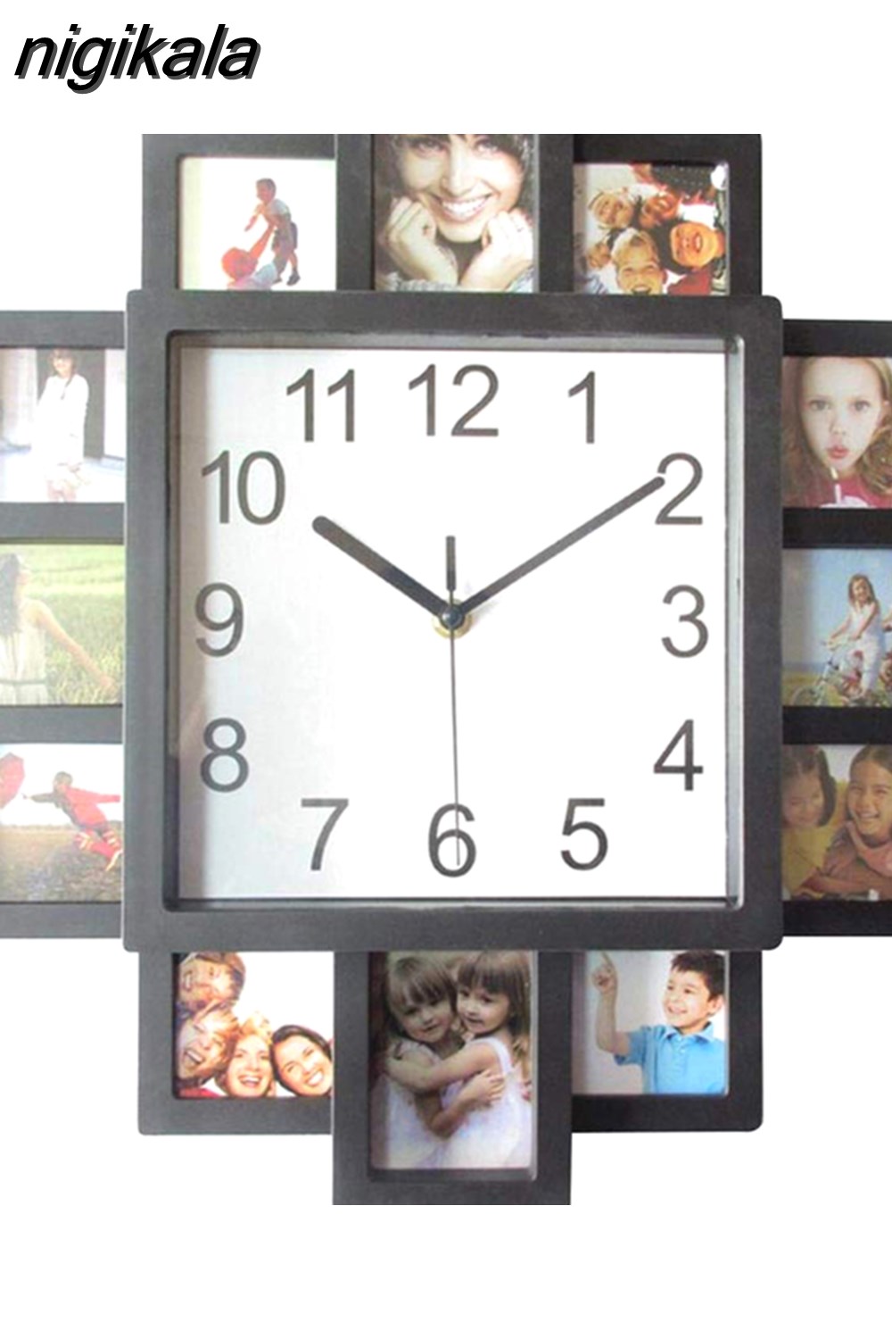 nigikala New Large Wall Clock Photo Frame Modern Design 3d Clocks ...