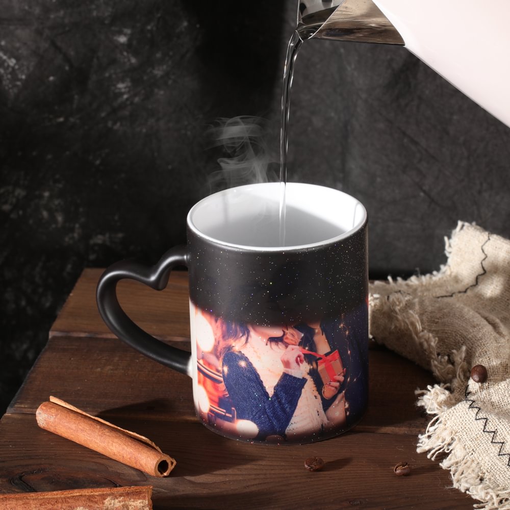 Mug Photo Personnalisé Tasse Magique en Céramique Sensible à la Chaleur ...