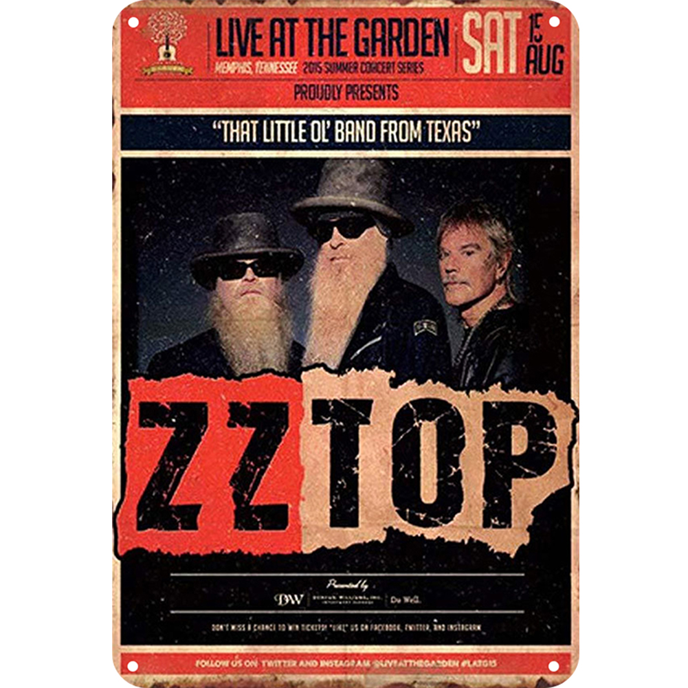 ZZ Top - Panneaux en étain métallique(20*30cm/30*40cm) - Musique
