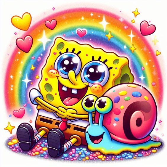 Spongebob (velvet cloth) AB drill full round/square diamond painting
