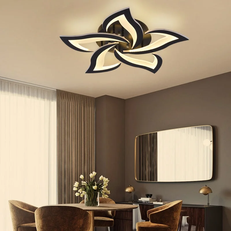 Modern Fashion Designer Black Led Ceiling Light Art Deco Suspended Lamp ...