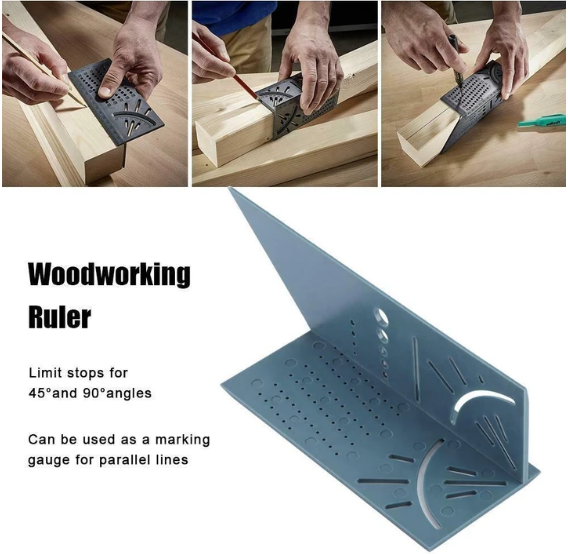 3D 90 Degree Square Carpenter's Ruler