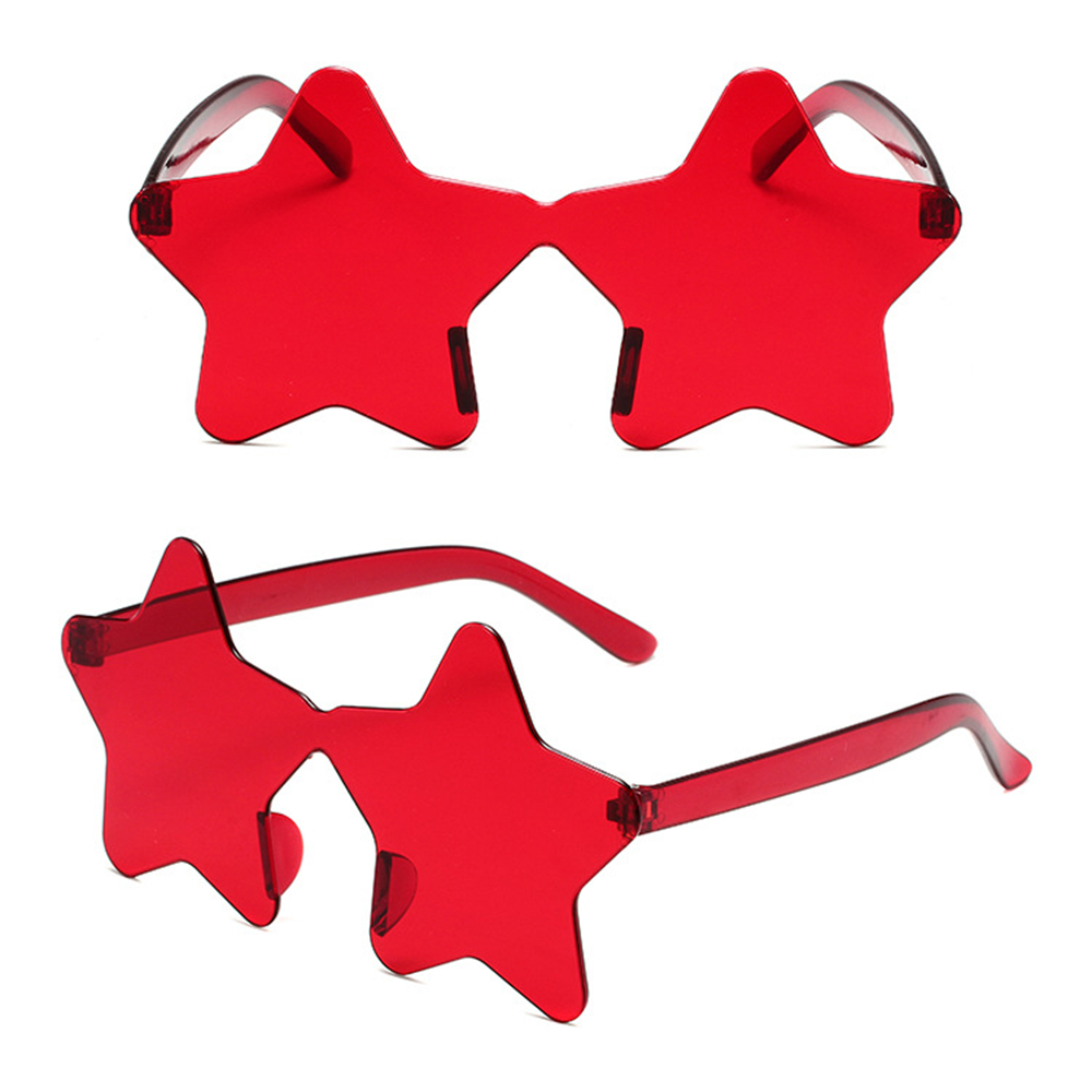 1PC Frameless Star Shaped Sunglasses Solid Color Pentagram Sun Glasses ...