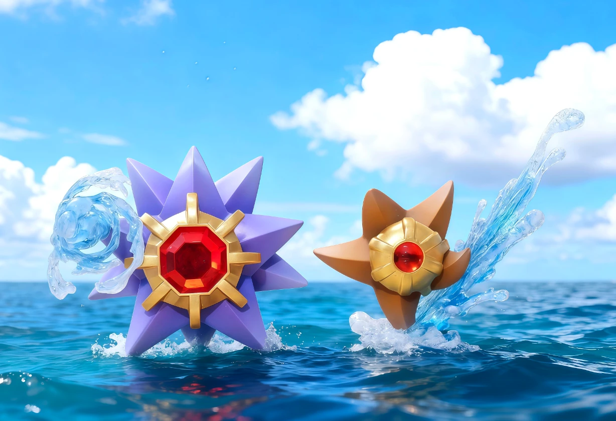 Evolution of Starmie Set - Pokemon Resin Statue - FangTang Studio