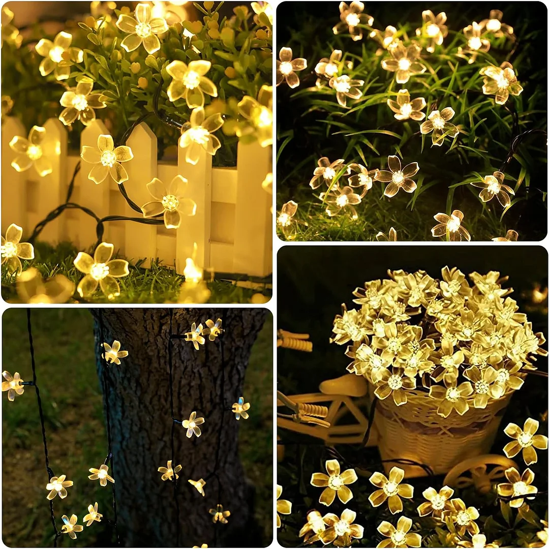 Ninonly Cherry Solar Fairy Lights outdoor 14m 120 LED