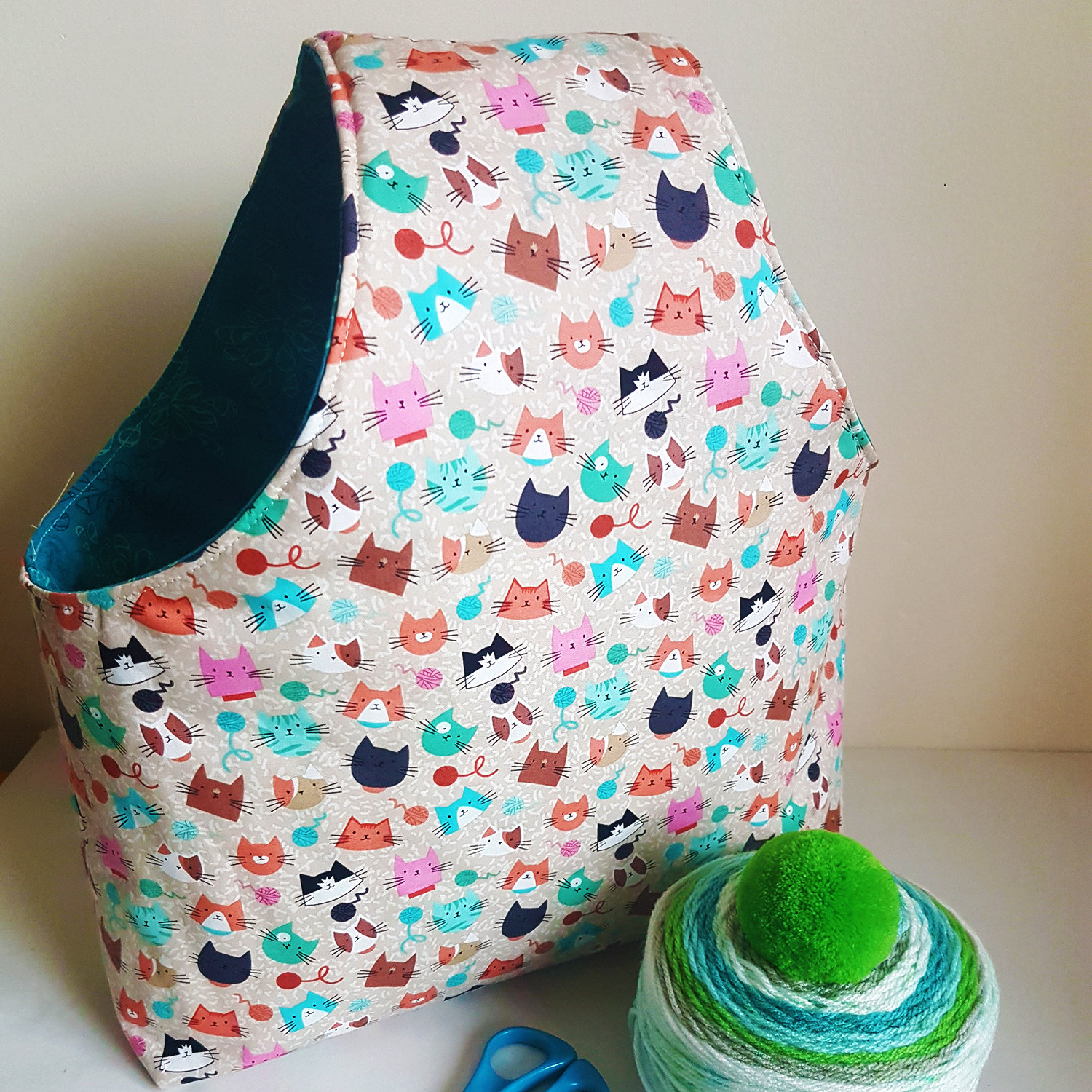Cute Fat Single Handle Bag Template - With Tutorial