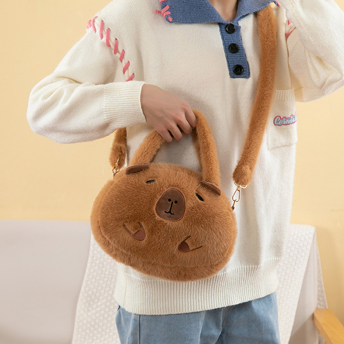 Mini Plush Capybara Bag | Crossbody Shoulder Bag for Capybara Lovers