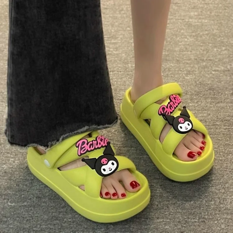 Kawaii Kuro Platform Slippers