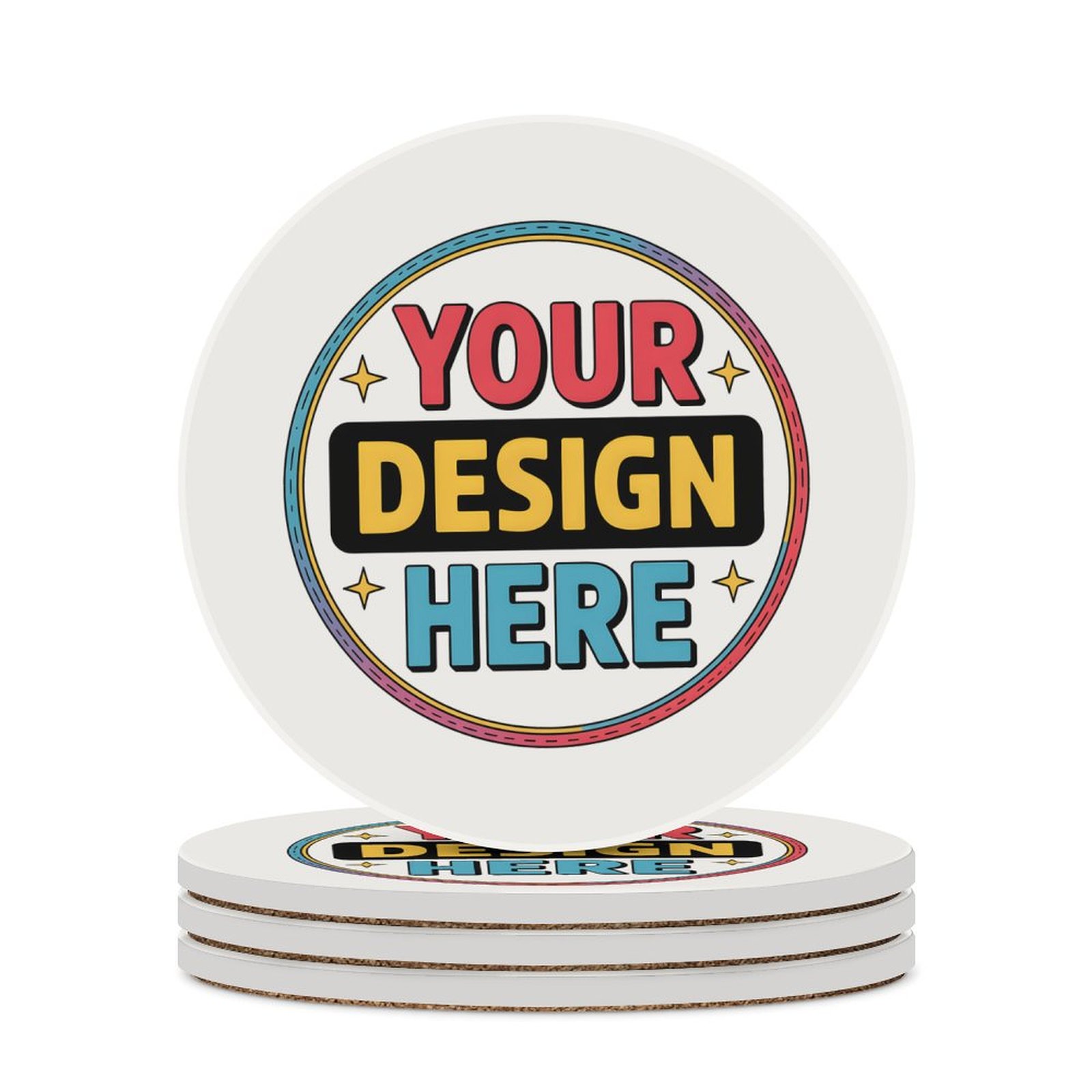 Design Your Own Round Ceramic Coasters Personalized Drink Coasters