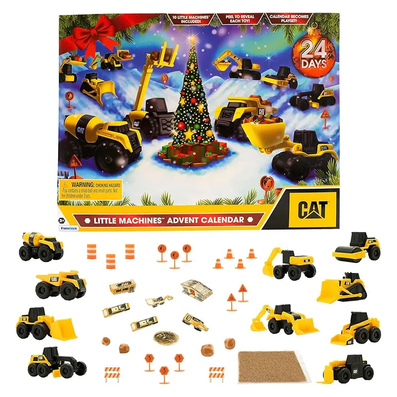 24 Days Christmas Countdown Calendar with Construction Truck