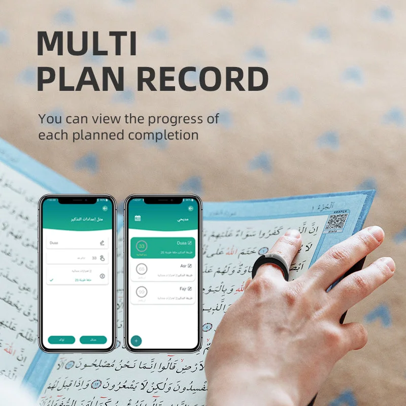 Muslim SQ668 Zikr Smart Counter Tasbih Ring with Finger Counter and ...