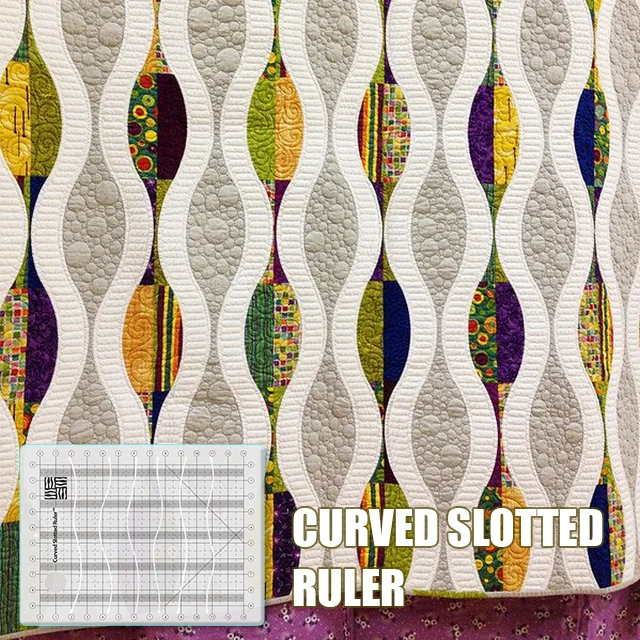 Patchwork Quilt Curved Slotted Ruler (With Instructions)