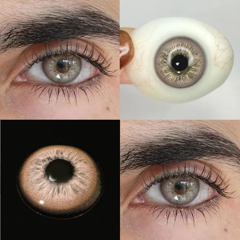 Mystic eyes-Angelic Glow Halo Hazel Brown Colored Contact Lenses ...