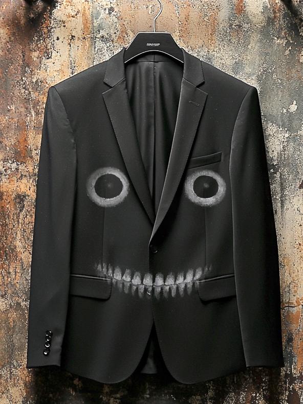 Terror Smile Print Gothic Jacket