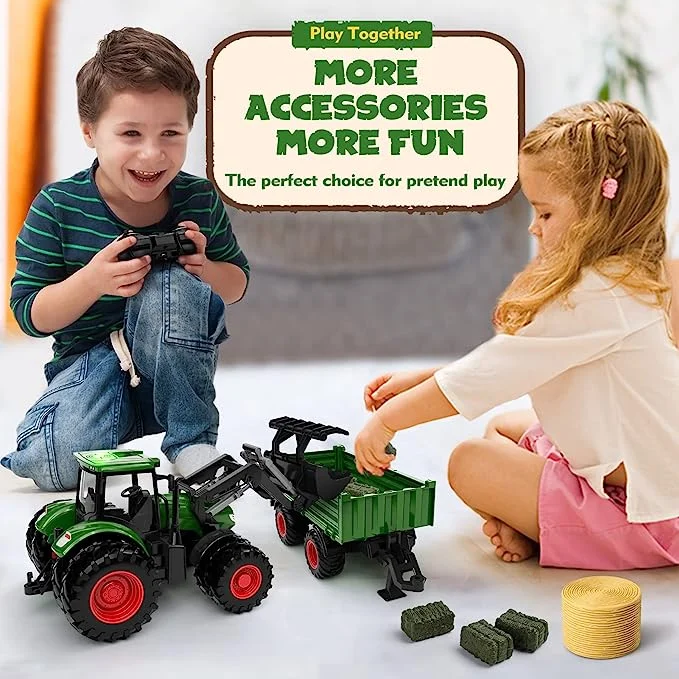 Kids Remote Control Tractor Toy, Farm Vehicle Toys