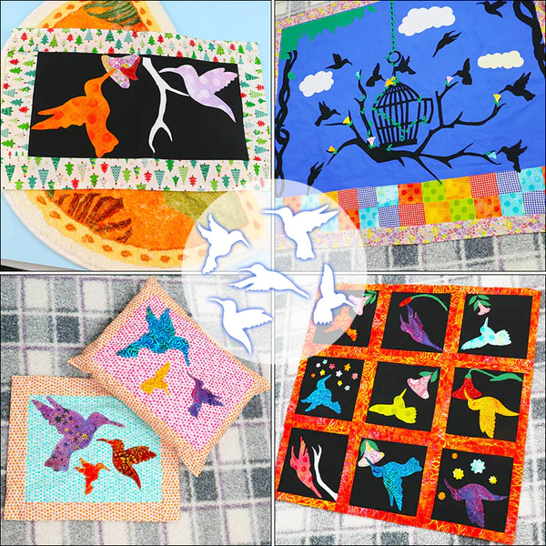 Hummingbird Pattern Quilting & Patchwork Template