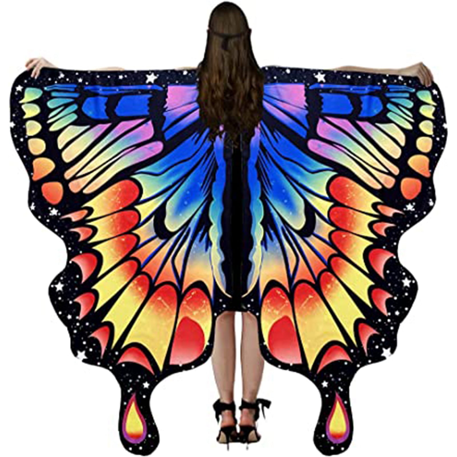 Fairy Butterfly Wings Cloak Lady Shawl Cape