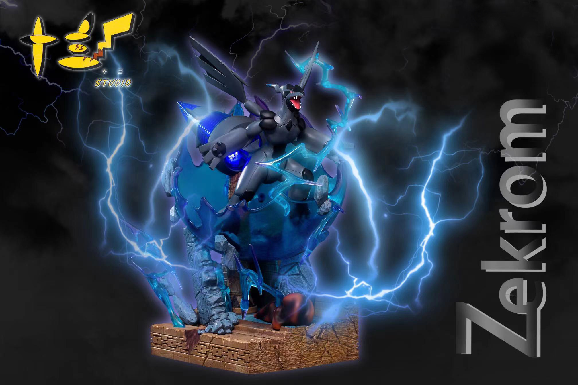 Legendary Pokemon Series Zekrom with LED - Pokemon Resin statue ...