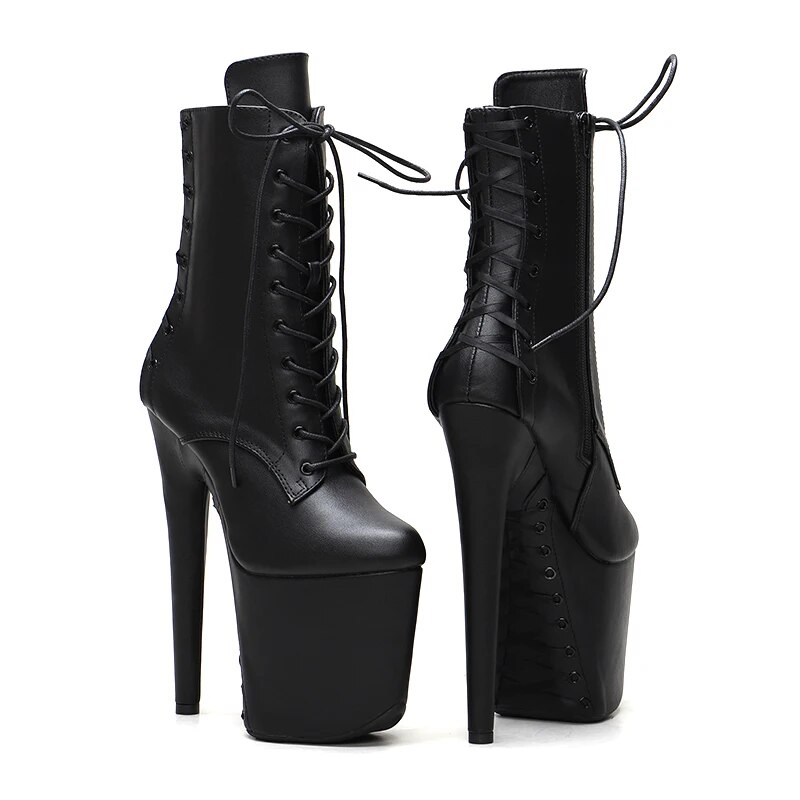 TAAFO 8inch/20CM Heels' Pole Dancing Boot With Satin High Heel Platform ...