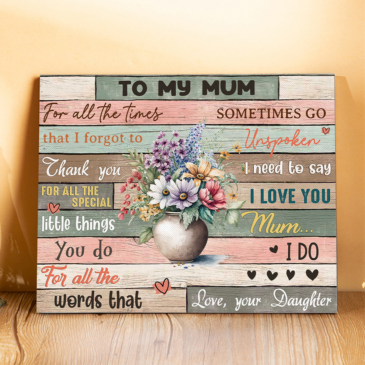 To My Mum Frame Wooden Ornament Home Decoration for Mum