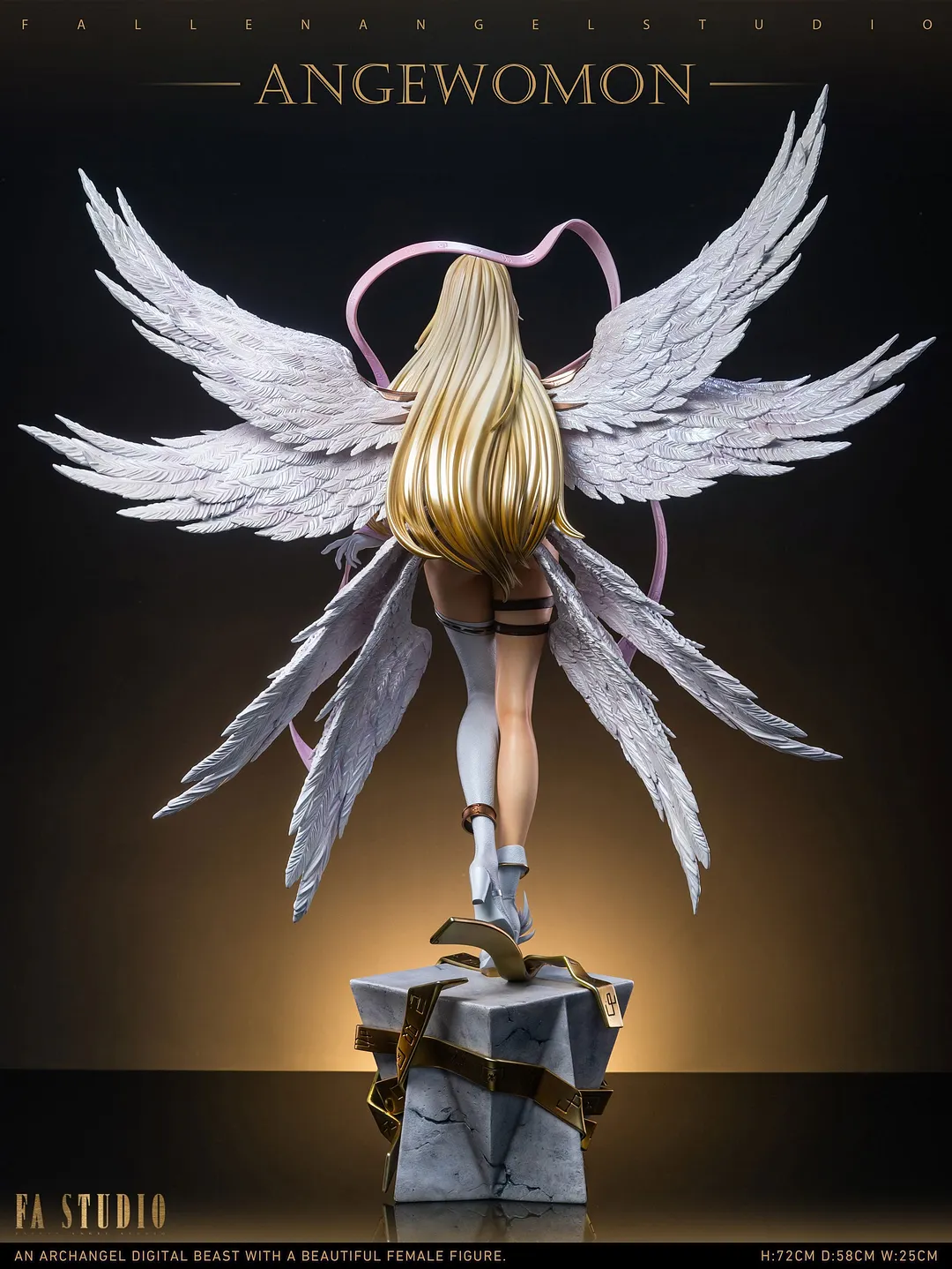 1/4 Scale Angewomon & Lady Devimon - Digimon Resin Statue - Fallen ...