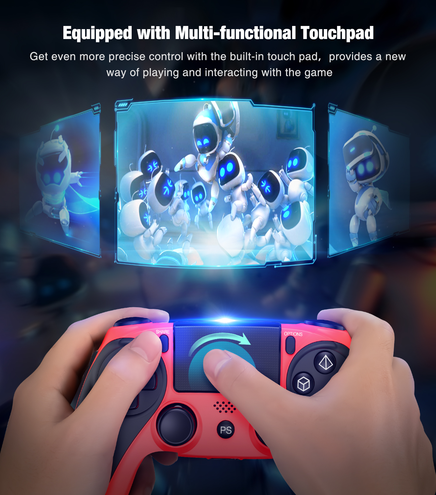 Wireless Controller for PS4,Compatible with Wireless Playstation 4 ...