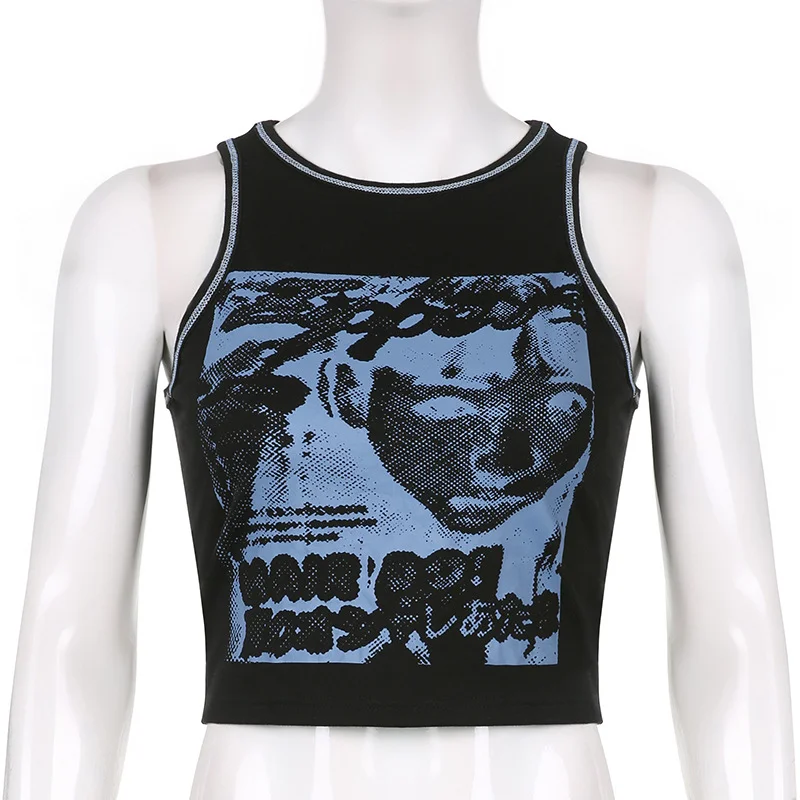 VINTAGE ABSTRACT PORTRAIT TANK TOP