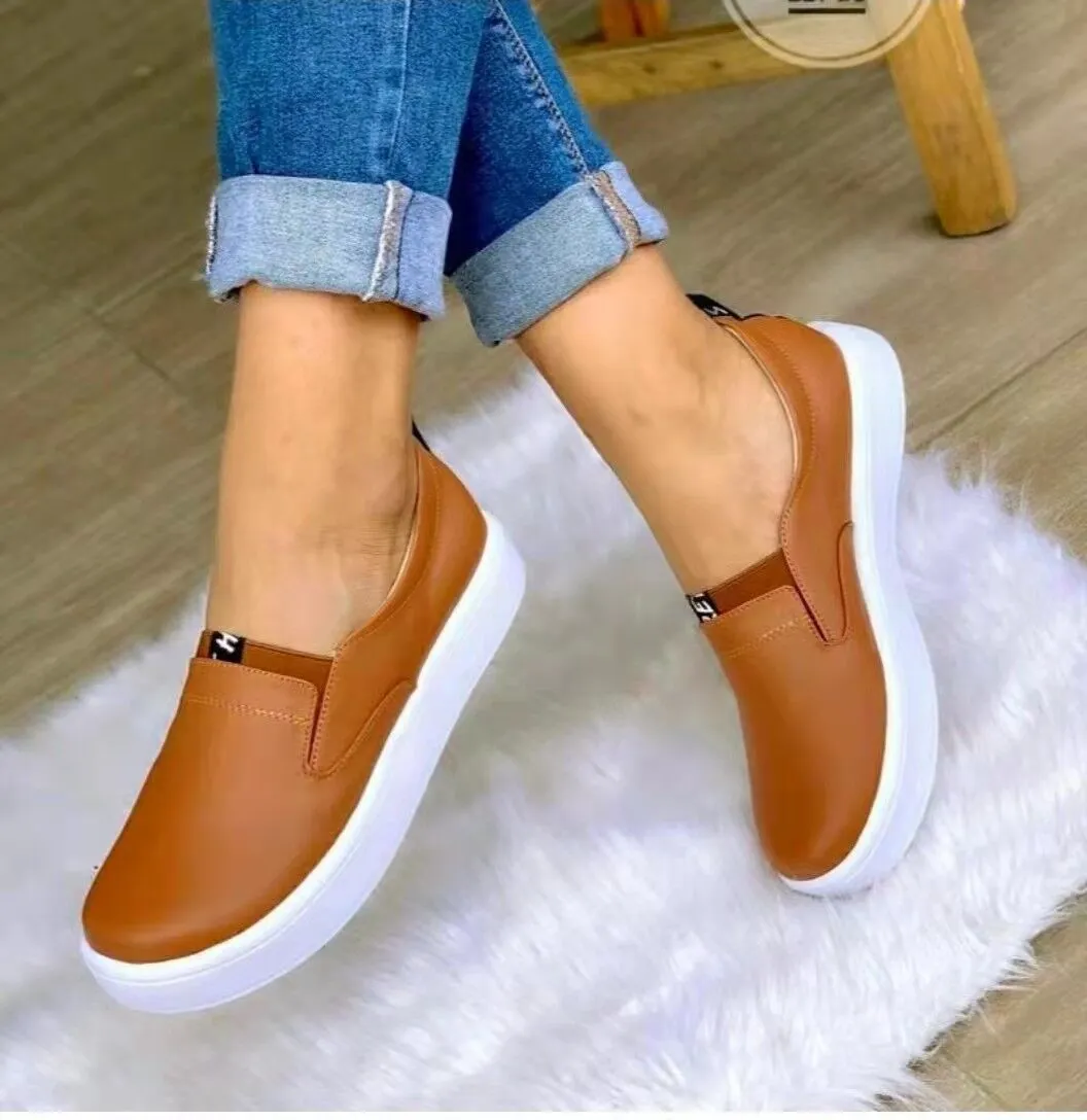 Yyvonne NEW Women Loafers Platform Shoes Slip on Flat Shoes Woman Flats ...