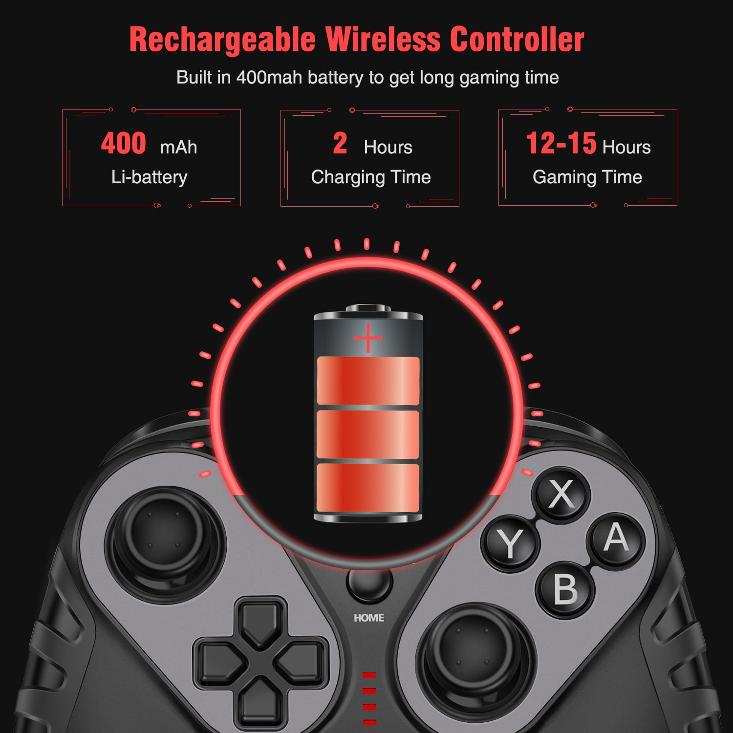 Beboncool Wireless Switch Pro Controller for Nintendo Switch/Lite/OLED,Black