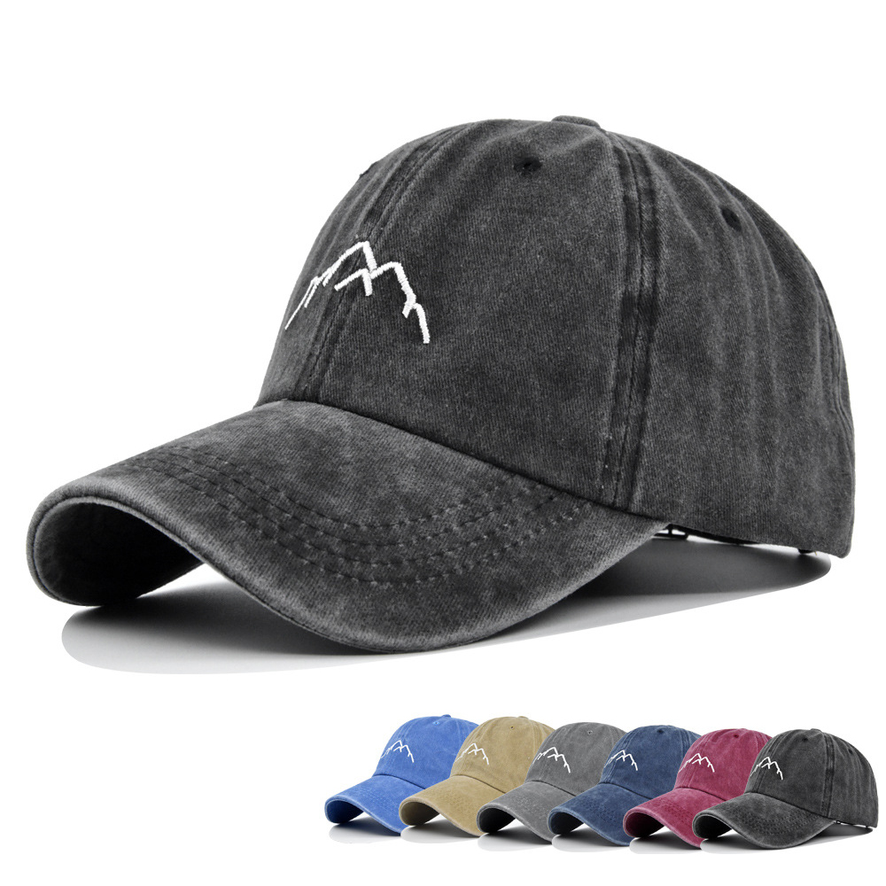 3D Embroidered Baseball Cap With Mountain Embroidery