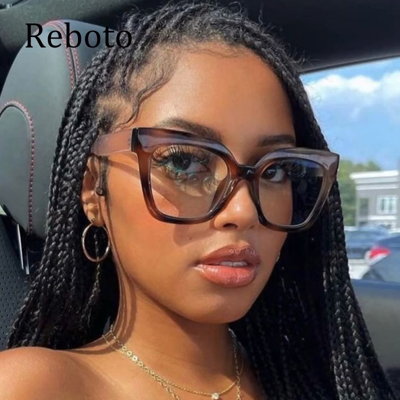 Cat Eye Optical Lenses Women's Eyeglass Frame Square Transparent ...