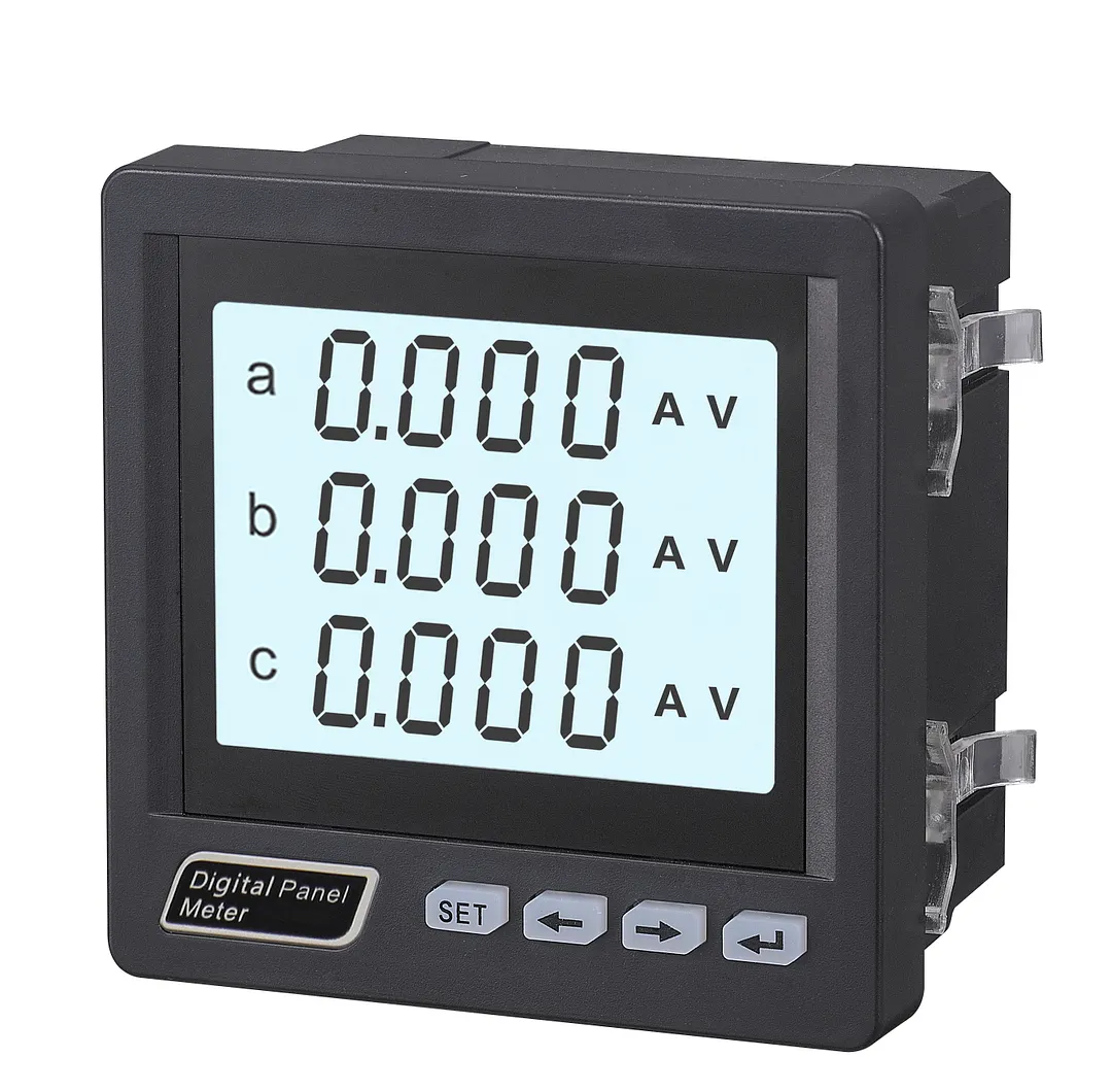 LCD Panel Digital Voltmeter Monitor Voltmeter Ammeter Frequency ...