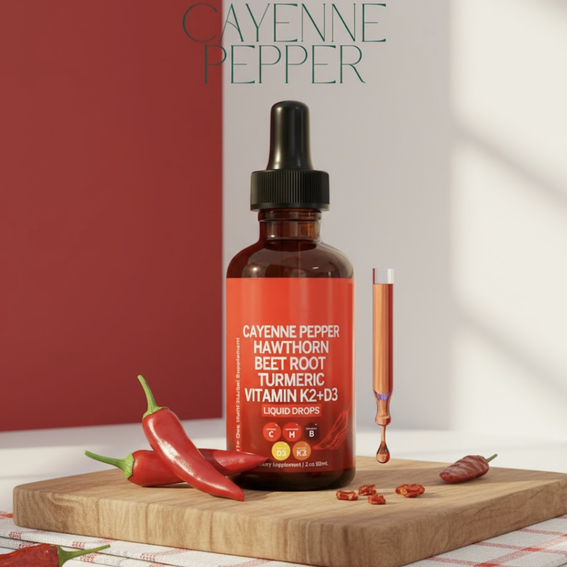 Cayenne Pepper Drops – Heart & Metabolism Support – The Green Nutrition