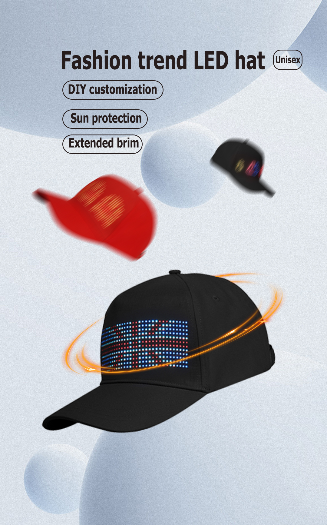 LED peaked cap