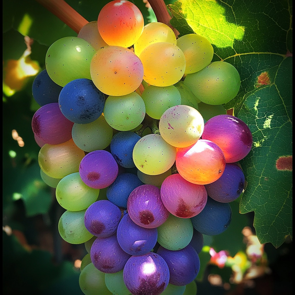 50 Seeds New Rare Rainbow Hybrid Grape Organic