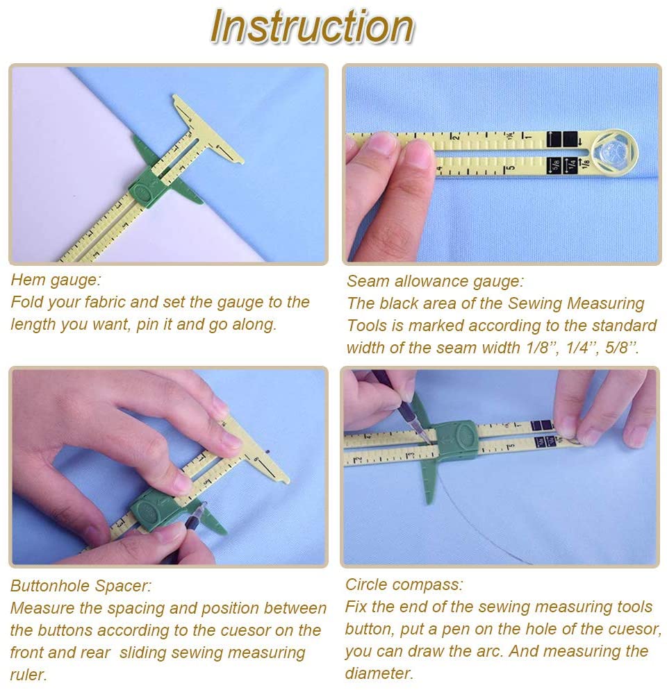 Sliding Sewing Gauge Ruler