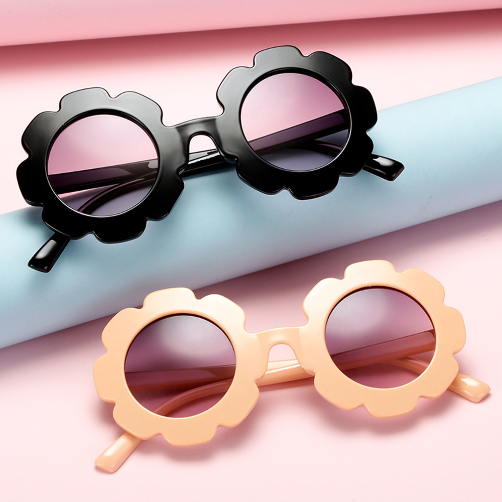 Cute Flower Shape Sunglasses for Kids Vintage Children Sun Glasses ...
