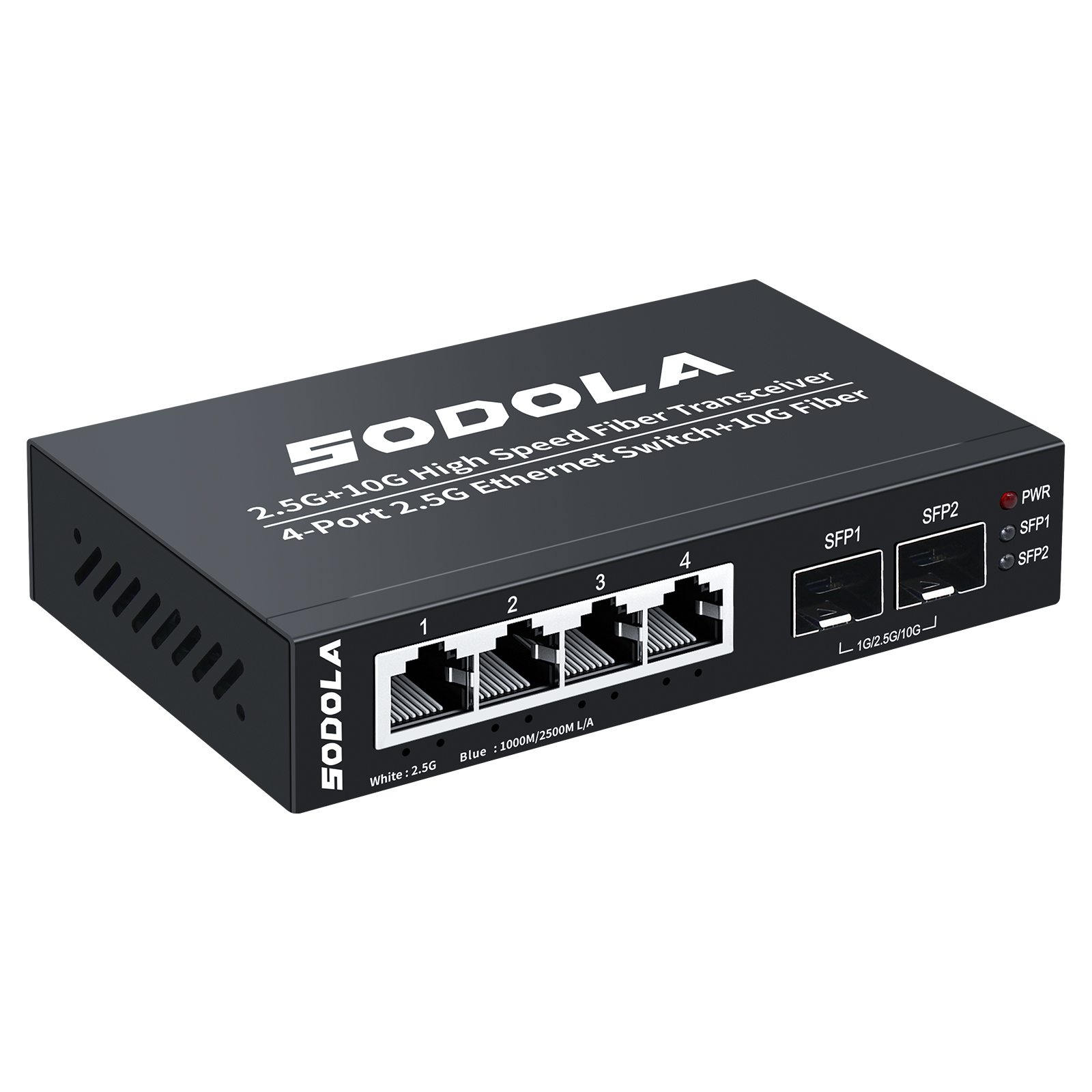 SODOLA 6 Port 2.5G Umanaged Ethernet Switch,4X 2.5GBASE-T Ports,2X 10G ...