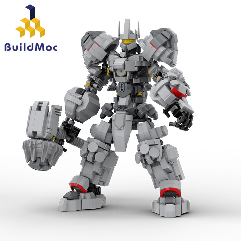 Shooting Game Reinhardt Robot Mecha BuildMoc Overwatched Blizzard