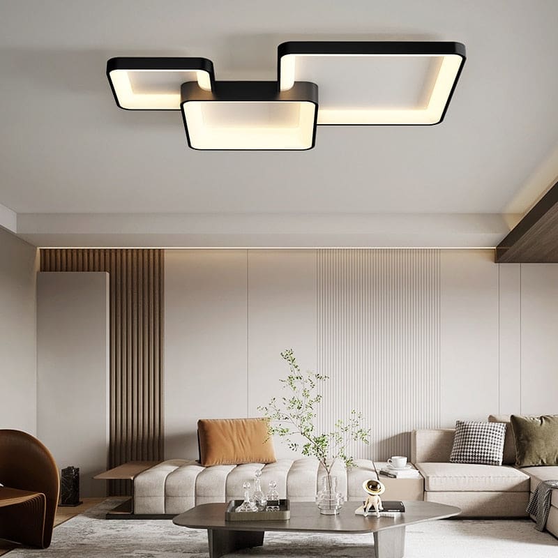 Minimalist Square Living Room Chandeliers Simple Modern Home Lamp ...